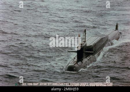 A port view of the Russian nuclear-powered guided missile cruiser ...