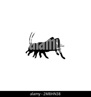 Cricket insect icon. Simple style insect science poster background ...