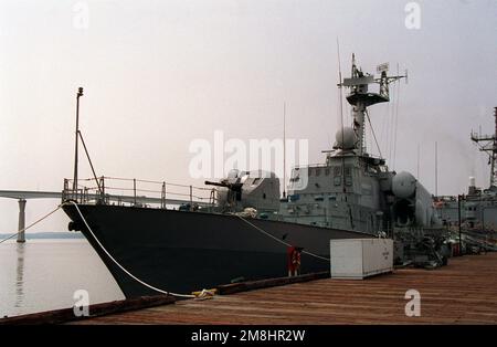 A port bow view of a Soviet-built Zhuk class Cuban patrol boat ...