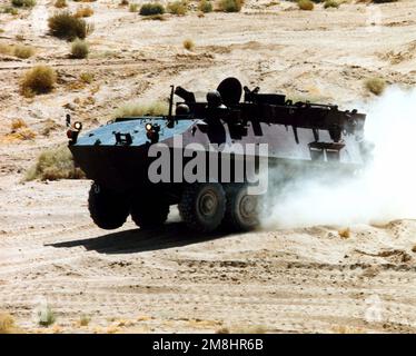 An LAV-L light armored logistics vehicle from Headquarters and Service ...