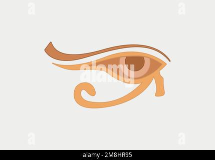 Horus eye (Wadjet), Eye of Ra. Ancient Egyptian Hieroglyphic Mystical ...