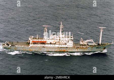 A starboard side view of the Chinese civilian research ship SHI JIAN ...