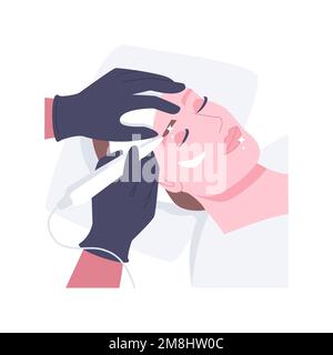 Permanent makeup isolated cartoon vector illustrations. Cosmetologist ...
