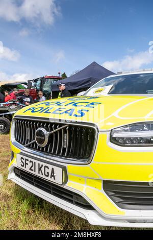 Scottish Police car in yellow and white livery. Scotland, UK Stock ...