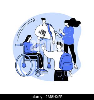 Inclusive environment isolated cartoon vector illustrations Stock ...