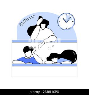 Boring lecture isolated cartoon vector illustrations. Group of students ...