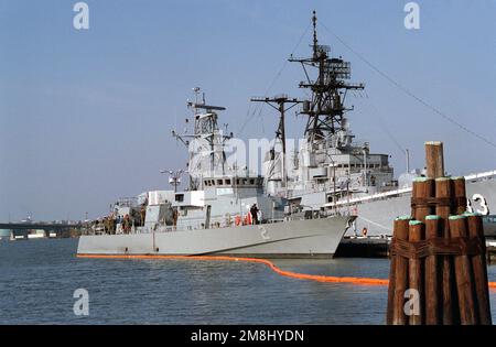 A starboard bow view of the coastal patrol ship USS TEMPEST (PC-2 ...