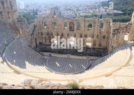 A beautiful shot of the Odeon of Herodes Atticus in Athens, Greece ...