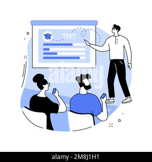 Student response system isolated cartoon vector illustrations. Group of ...