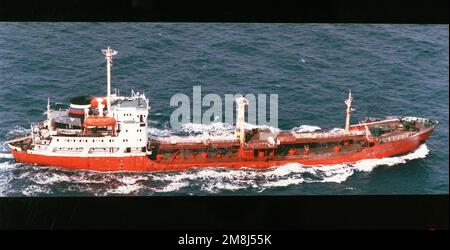 Starboard side view of the Russian merchant container cargo ship GOOD ...