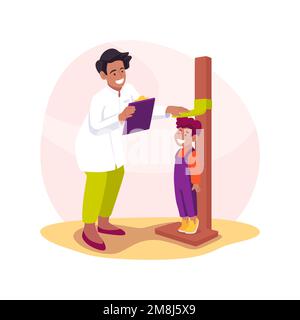 Body measurements isolated cartoon vector illustration. Family health ...