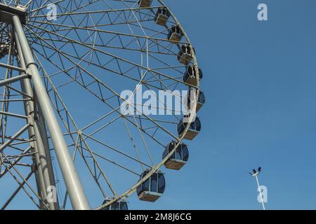 Part of the design of the Ferris wheel with booths. Photo taken in ...
