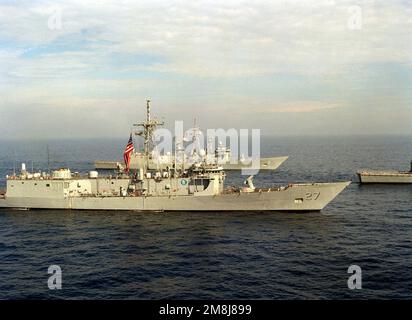 Destroyer Squadron One (DesRonOne) steaming in formation off the coast ...