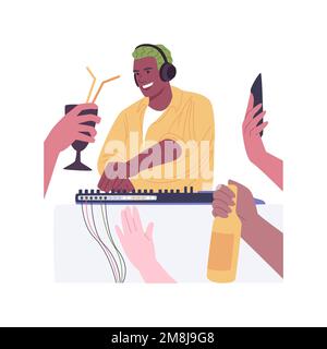 Clubbing isolated cartoon vector illustrations Stock Vector Image & Art ...