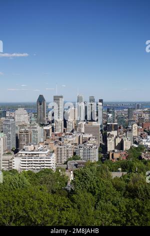 Montreal day view from Mont Royal with city skyline Stock Photo - Alamy