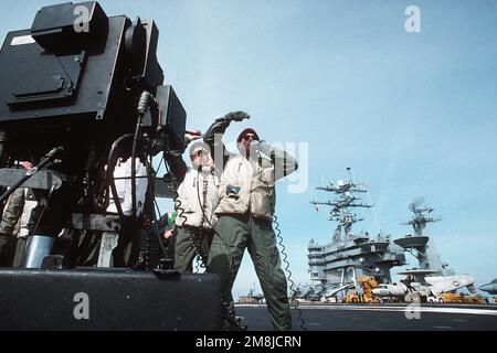 The Landing Signal Officers (LSO) of Attack Squadron Seventy-Five (VA ...