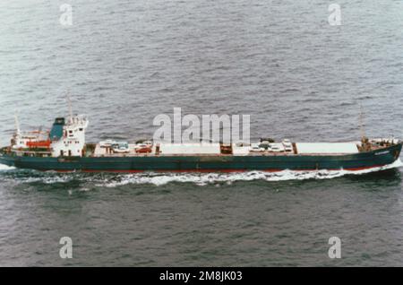Starboard side view of the Russian merchant container cargo ship GOOD ...