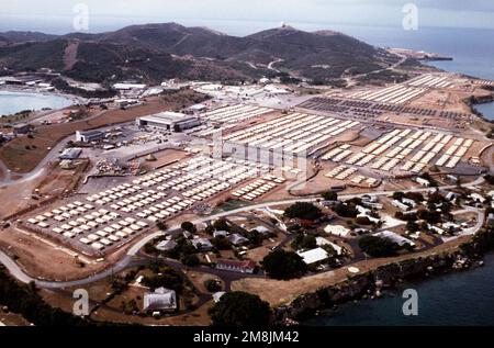 An Aerial view of the migrant camps on McCalla Field. Subject Operation ...