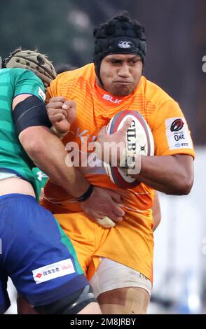 Kubota Spears' Finau Tupa during the 2023-24 Japan Rugby League One ...
