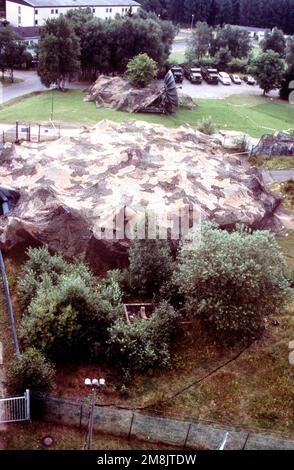 An aerial view of Sembach Air Base. The new communications tower is ...