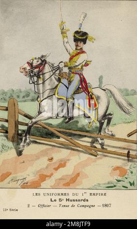 officier du 5e hussards en tenue de ville en 1809 Stock Photo - Alamy