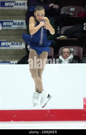 Kaiya Ruiter performs during the senior women’s short program at the ...