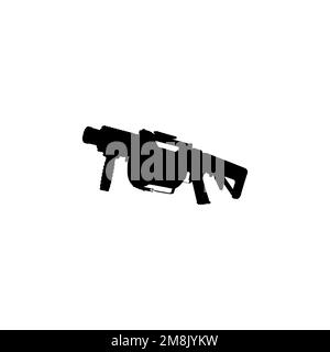 Grenade launcher icon. Simple style no war poster poster background ...