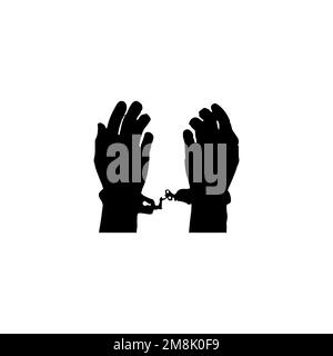 Handcuff icon vector,logo design illustration Stock Vector Image & Art ...