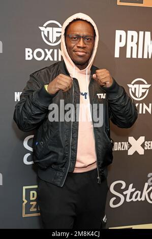 Deji Olatunji arrives for the KSI v FaZe Temperrr fight at OVO Arena ...