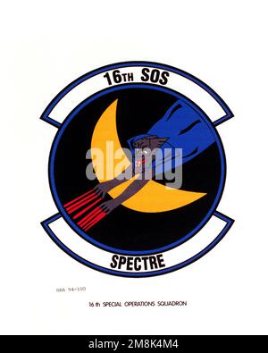 Approved Insignia of the 16th Special Operations Squadron. Country ...