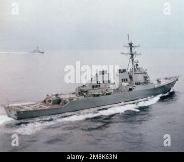 An aerial starboard quarter view (135 degrees off centerline) of the ...