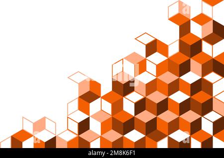 Tridimensional blocks pattern background with copy space, development ...