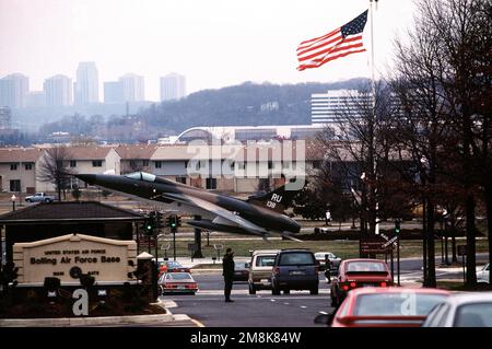 A medium-range view of the main gate. Base: March Air Force Base State ...