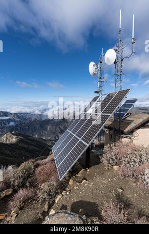Solar communication towers on Josephine Peak in the San Gabriel ...