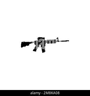 M4 assault riffle icon. Simple style no war poster background symbol ...