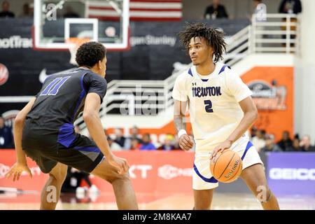 Newton's Stephon Castle #2 in action against IMG Academy during a high ...