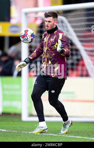 Derby County goalkeeper Joe Wildsmith warming up ahead of the Sky Bet ...