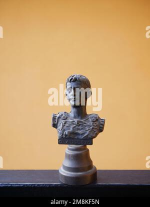 Scale reproduction of the bust of Augustus the first Roman emperor on ...