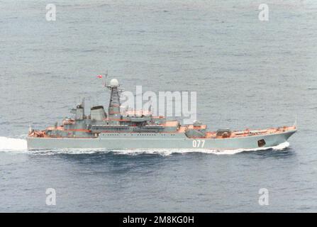 Aerial starboard beam view of the Russian Navy Pacific Fleet Dubna ...