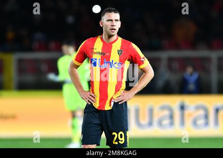 Alexis Blin, midfielder of Lecce, during the Italian championship Serie ...