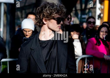 Milano, Italy. 14th Jan, 2023. Valentina Ferragni is seen at Fendi show ...