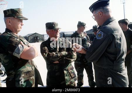 U.S. Air Force Col. George Buch, 386th Air Expeditionary Wing commander ...