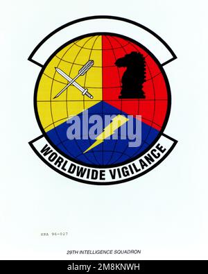 Approved Insignia of the Intelligence Squadron. Country: Unknown Stock ...