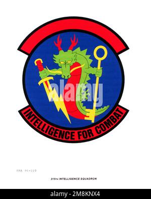 Approved Insignia of the Intelligence Squadron. Country: Unknown Stock ...