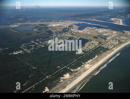 A view looking north showing the Naval Station and the Naval Air ...