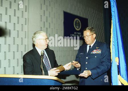 Bobby Burns, Mayor of Midland, Texas, presents GEN. Billy Boles ...
