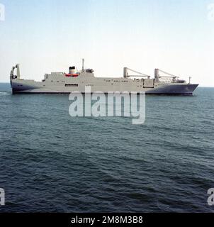 Aerial starboard beam view of the Military Sealift Command fleet ocean ...