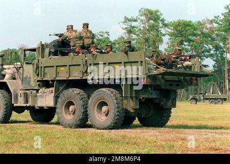 Marines with M16A2 rifles and M249 squad automatic weapon (SAW) in ...