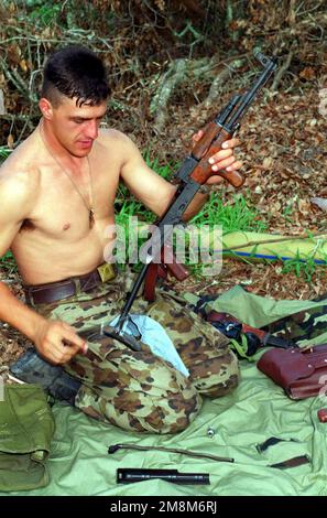 Romanian AKM Soldier Stock Photo - Alamy