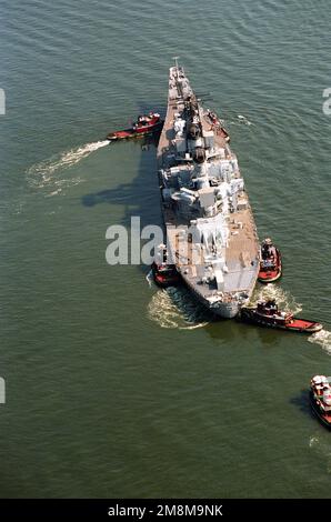A starboard bow view of the Ready Reserve Force cargo ship CAPE ARCHWAY ...